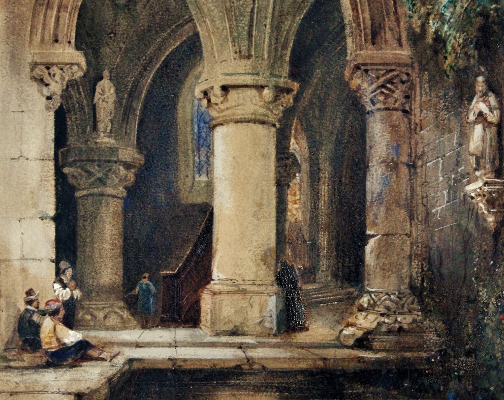 Intérieur d'un couvent en ruine | Galerie Christian Le Serbon